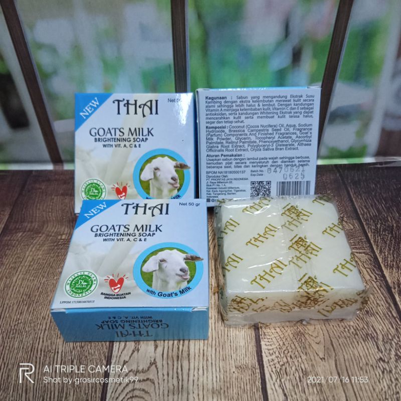 Jual BPOM sabun thai goats milk brightening soap 50g | Shopee Indonesia