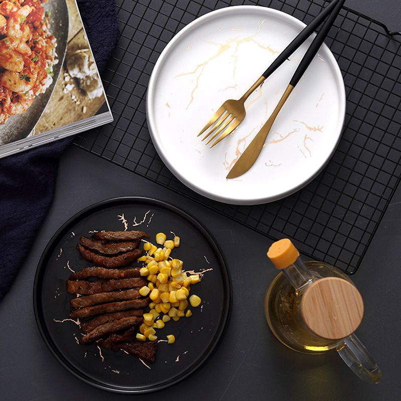 Jual Western Steak Plate / Piring Makan Motif Marmer / Piring Keramik ...