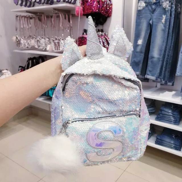 Jual Original justice tas justice unicorn flip sequin mini backpack ...
