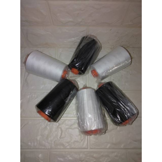 Jual Benang jahit hitam putih 5000m 1 kg isi 6pcs | Shopee Indonesia