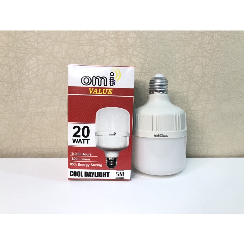 Jual Bola Lampu OMI VALUE LED 20 Watt - Cahaya Putih ( OP-20W ) | Shopee Indonesia