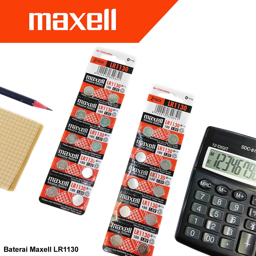Jual Maxell Alkaline Battery Baterai Koin Lithium LR1130 | Shopee Indonesia