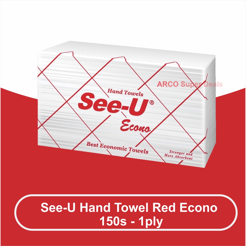 Jual Tissue See-U Hand Towel Multifold Red Econo Tissue Wastafel Tisu ...