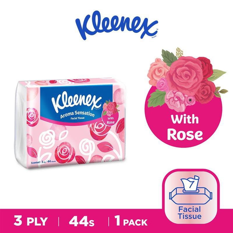 Jual KLEENEX TISU 3 PLY 44 SHEETS WITH ROSE | Shopee Indonesia