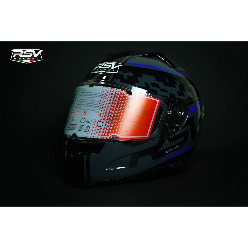 Jual HELM RSV FF500 BARCODE BLUE PAKET GANTENG | HELM FULLFACE | HELM ...