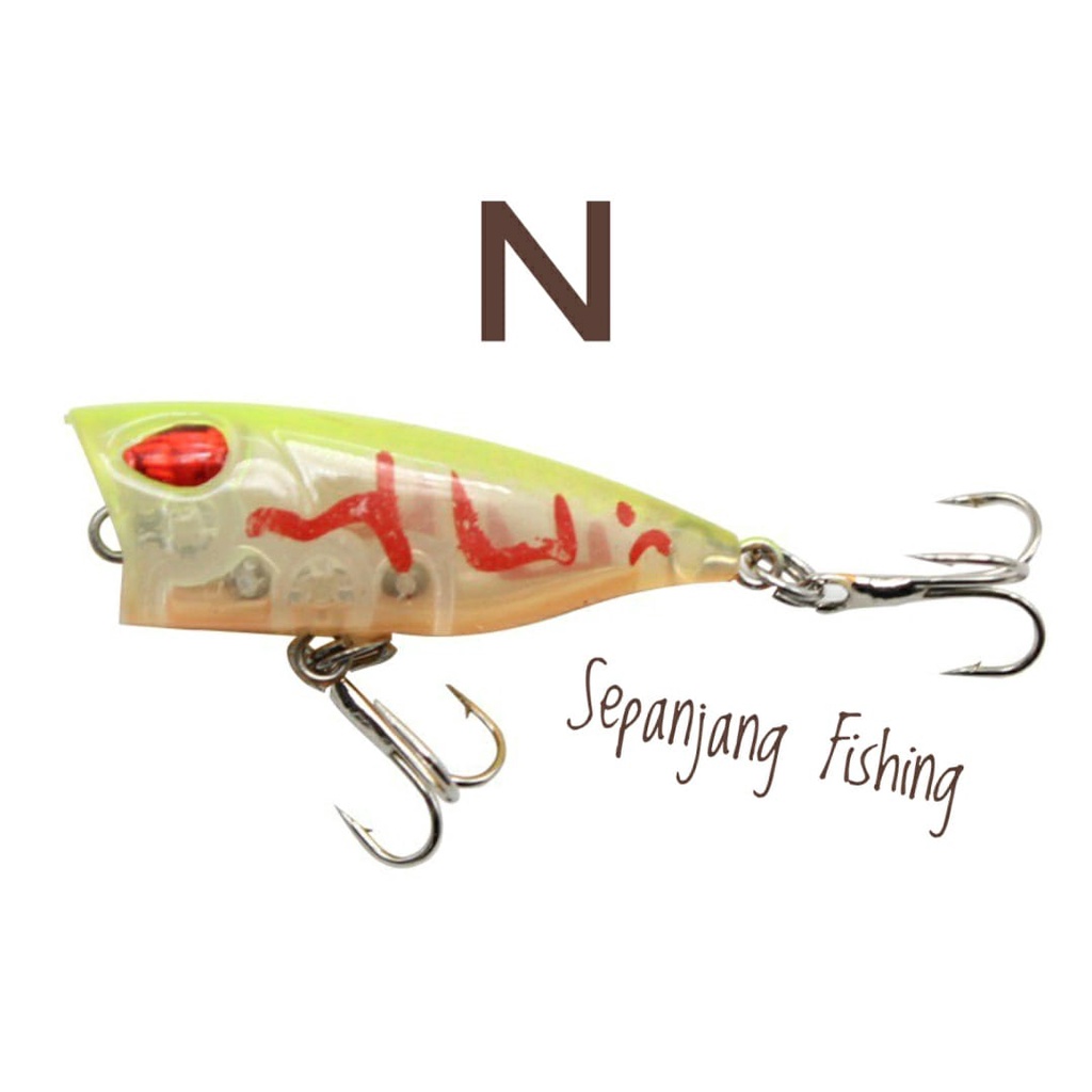 Jual Mini popper UL ~ 4 cm / 3,3 gram ~ mikro popper mini ~ target ...