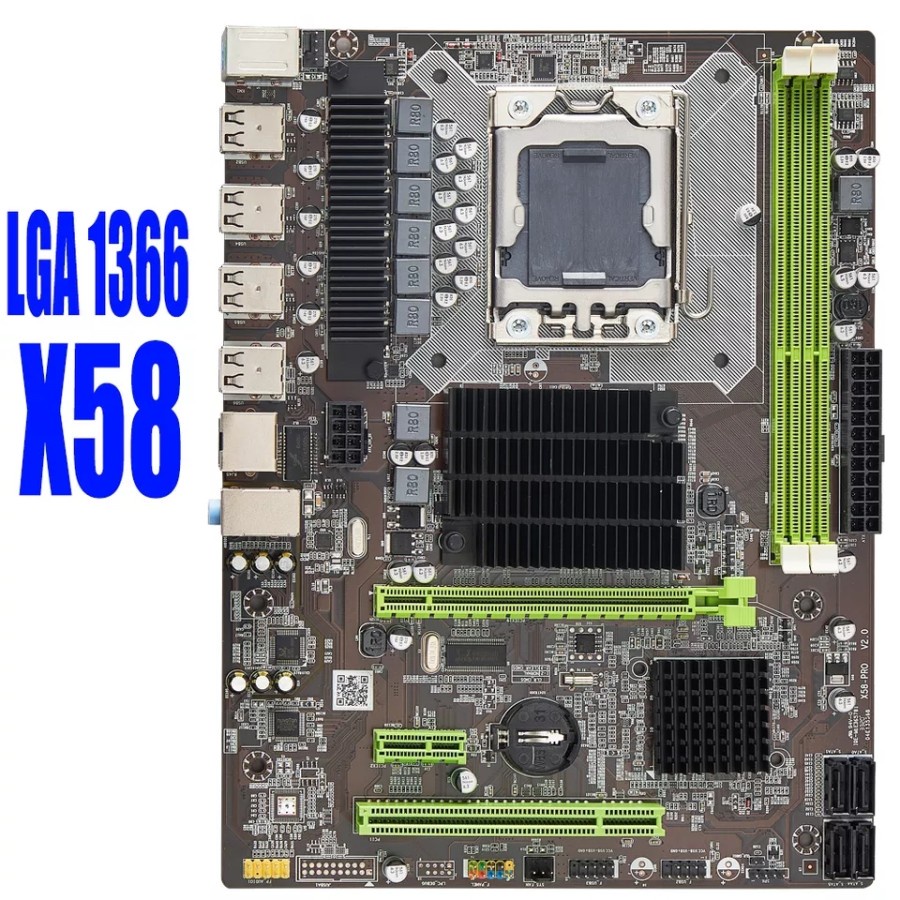 Jual Motherboard X58 LGA 1366 DDR3 For Desktop / Server Support i7 Xeon ...