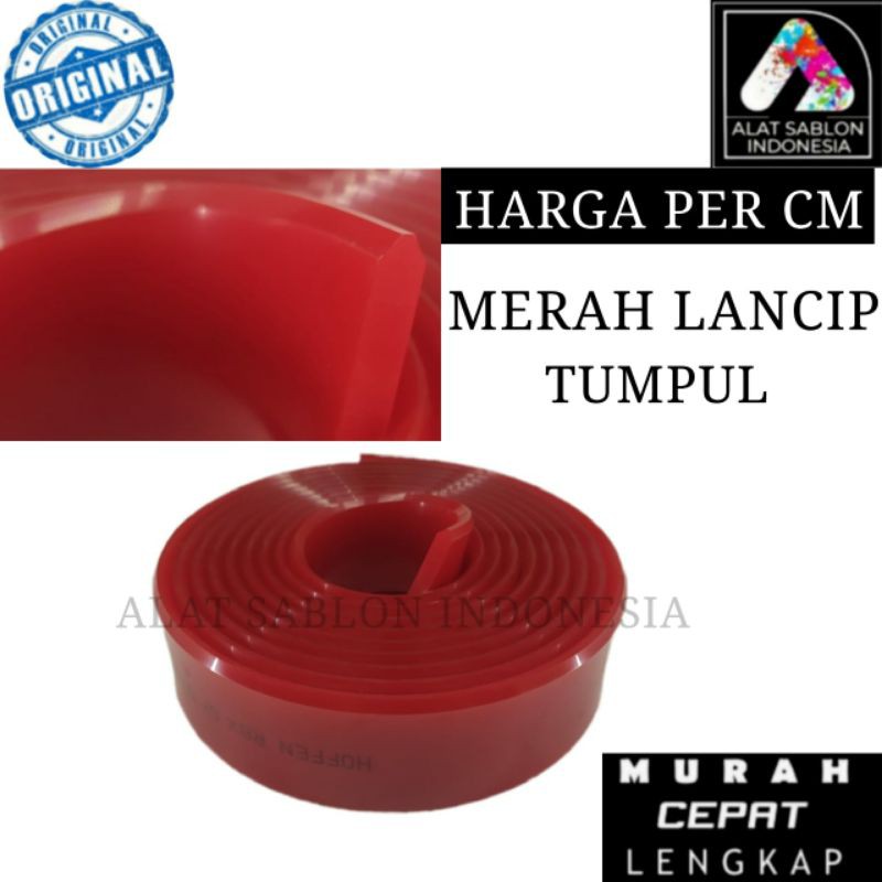 Jual KARET RAKEL SABLON MERAH LANCIP TUMPUL 50MMX7MM PER CM | Shopee ...