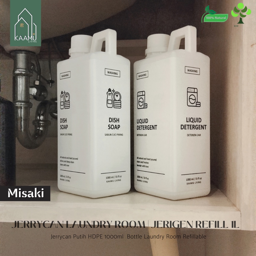 Jual [ kaamu living ] Misaki Botol Jerigen Jerrycan 1liter Home Essential organizer. Aesthetic ...