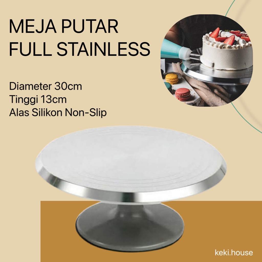 Jual Meja Putar Full Stainless Premium Quality | Shopee Indonesia