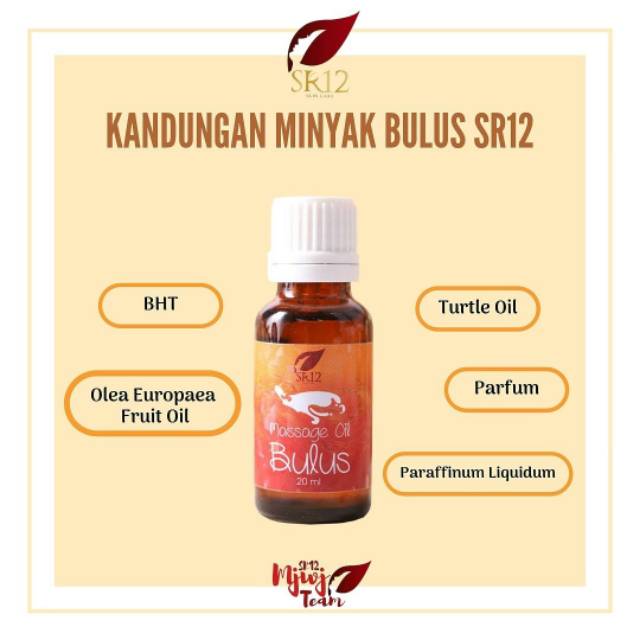 Jual ORI 100% Minyak Bulus SR 12 Serba guna dan berkhasiat untuk Kulit ...