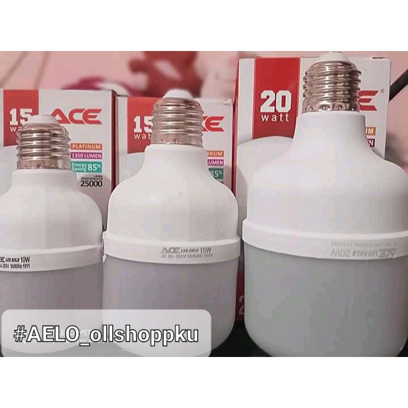 Jual Lampu LED ACE putih Bersih 10w/15w/20w | Shopee Indonesia