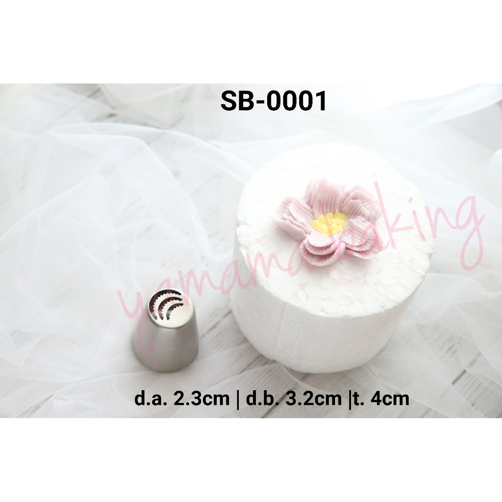 Jual SB-0001 Spuit pipping tip rusia besar bunga flower buttercream ...