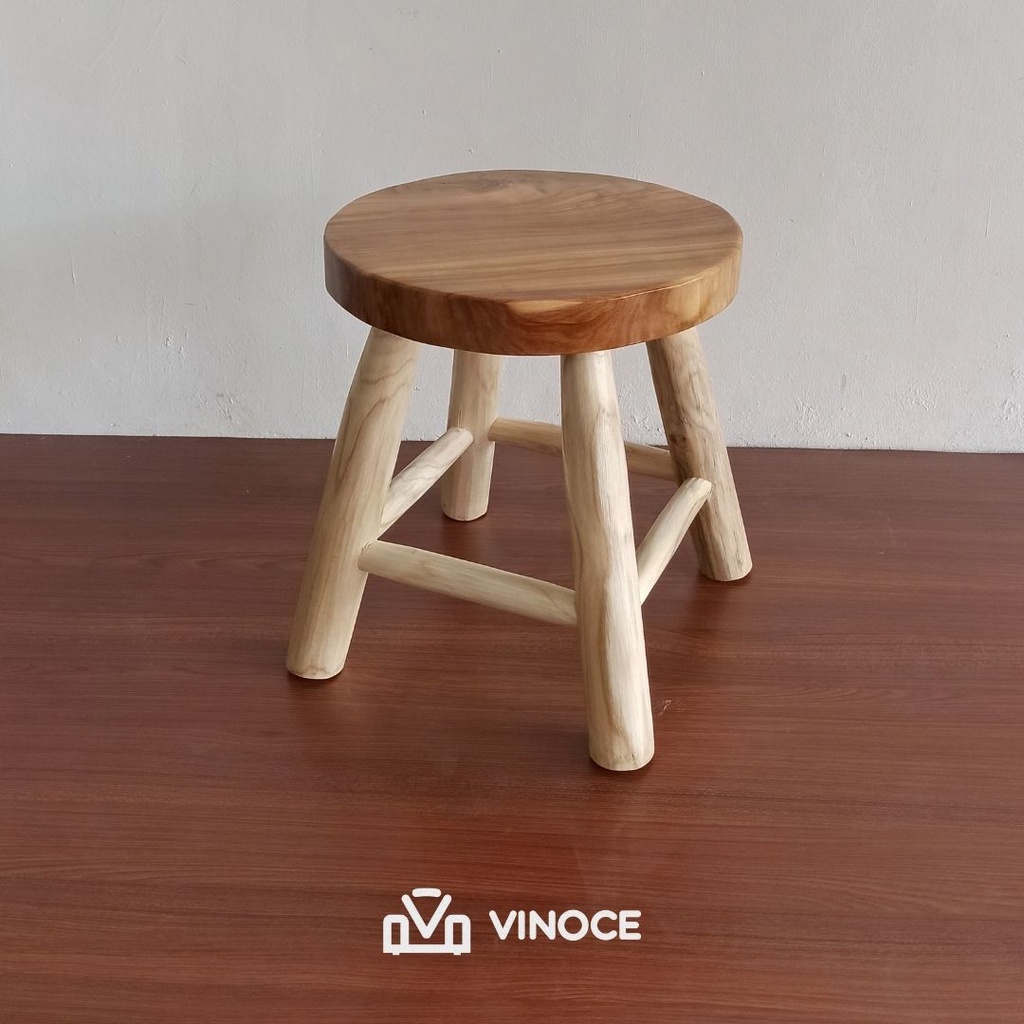 Jual VINOCE Bangku Jati Estetik | Stool Aesthetic Untuk Konten Warna ...