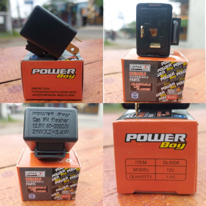 Jual Flasher flaser sein sen led motor bisa setelan kedip cepat POWER BOY universal kualitas ...
