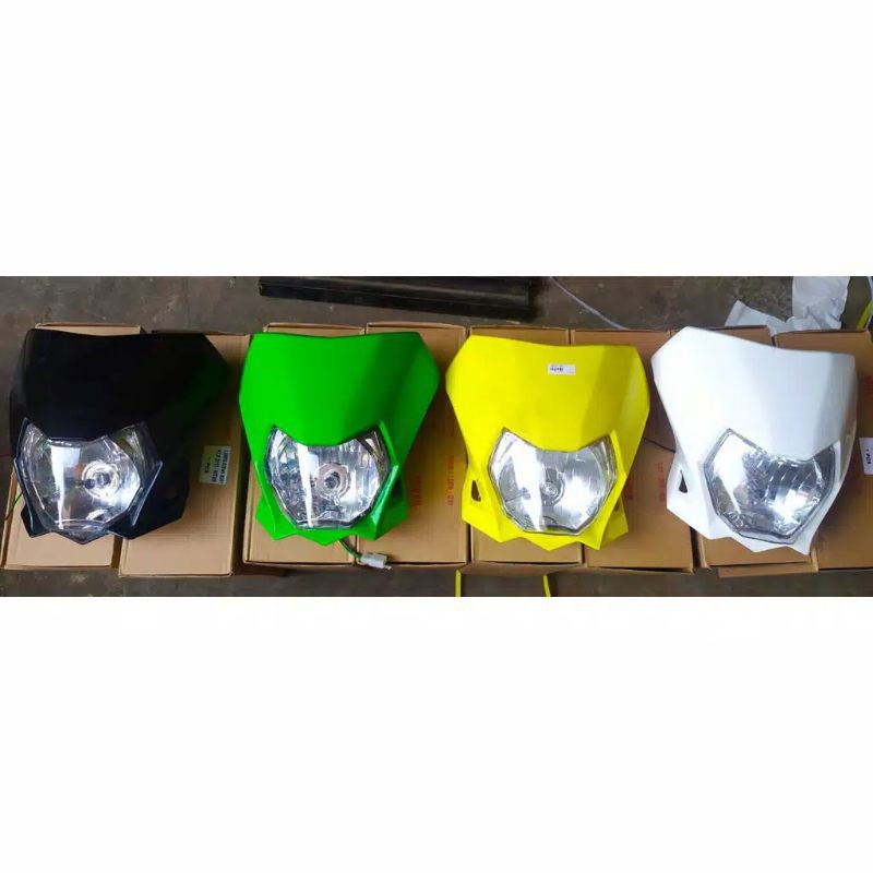 Jual headlamp lampu depan reflektor KLX 150 BF dtracker | Shopee Indonesia