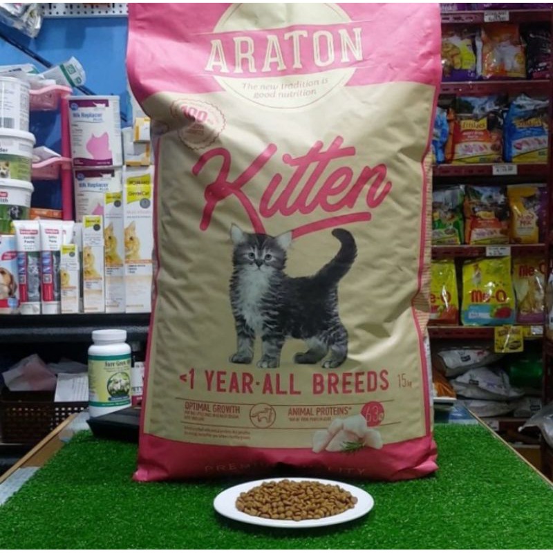 Jual Gojek Makanan Kucing Araton Kitten 15kg Cat Food Kitten, Pregnant ...