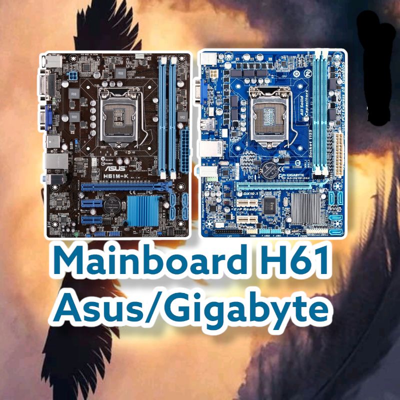 Jual Mainboard H61 asus/Gigabyte LGA 1155 suport Core i3/i5/i7 Gen 2/3 ...