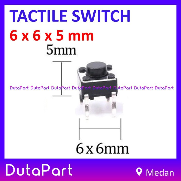 Jual Tactile Switch Push Button 6x6x5 mm 6x6 x 5mm PCB Mount Mini Micro ...