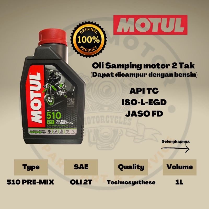 Jual OLI MOTUL 510 POWERLUBE 2T {1L} | OLI SAMPING MOTOR 2 TAK IKPORT ...