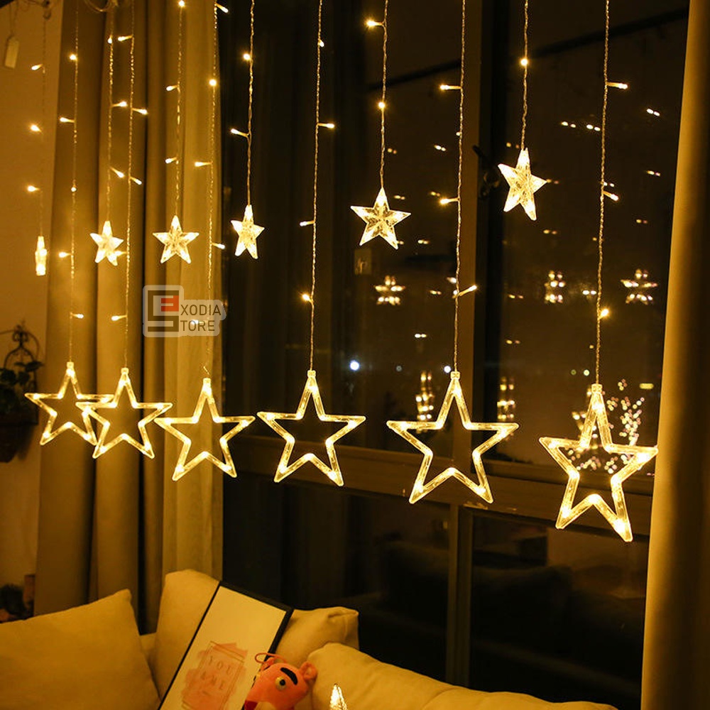 Jual Christmas Light Lampu Natal Decorative Star and Star Moon LED Warm ...