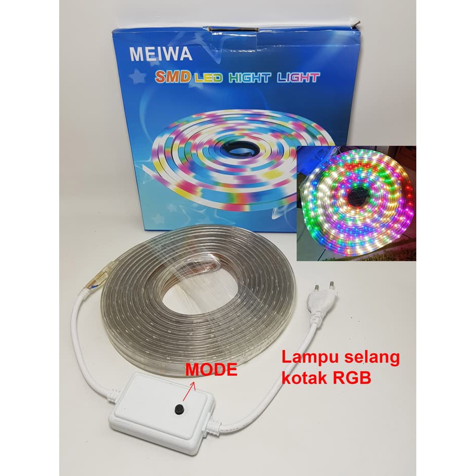 Jual Lampu Led Strip Selang SMD Kotak RGB 10 meter 220volt | Shopee ...