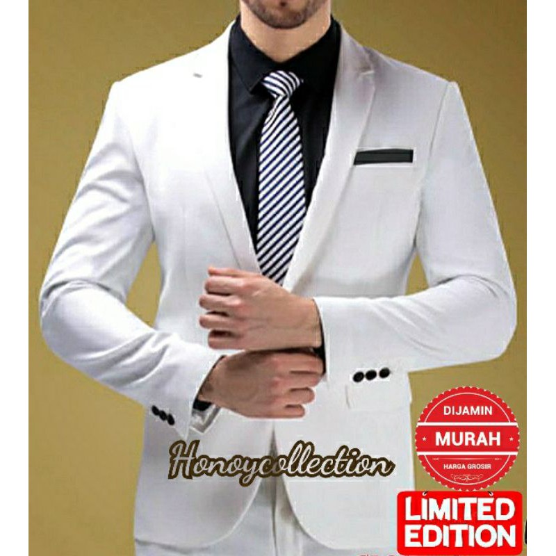 Jual JAS PRIA PUTIH | JAS PUTIH PRIA | BLAZER PRIA PUTIH | JAS FORMAL ...