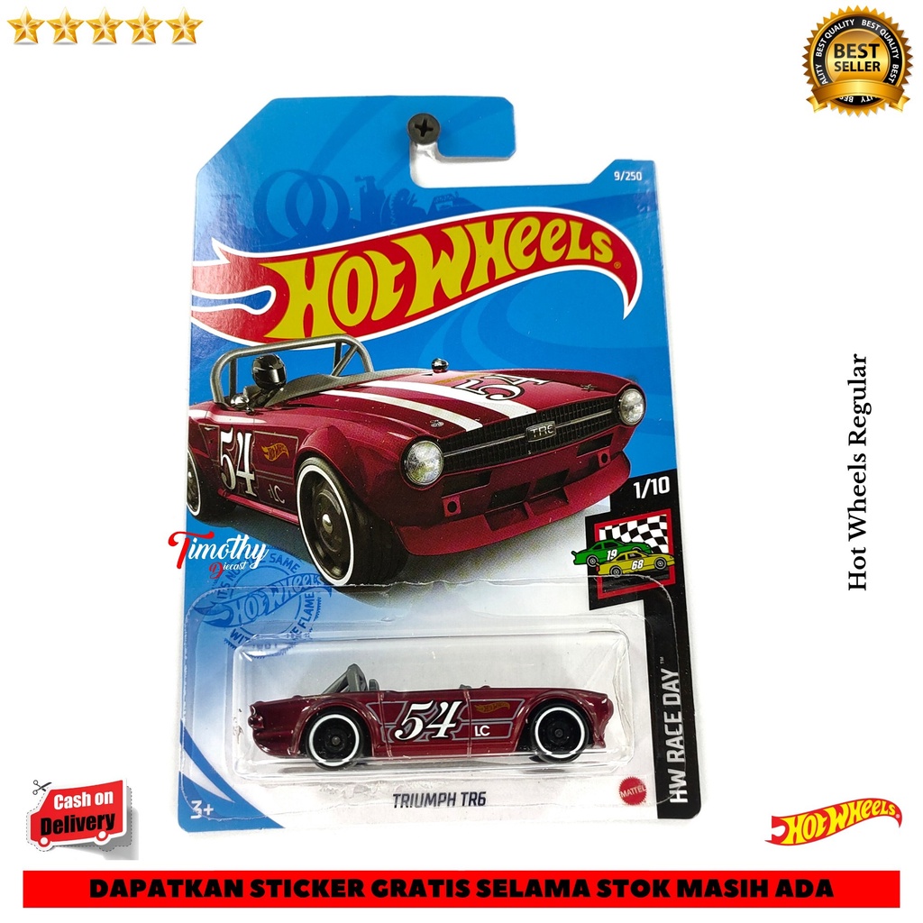 Jual Hot Wheels Triumph TR6 54 Lc Merah Timothy Diecast | Shopee Indonesia