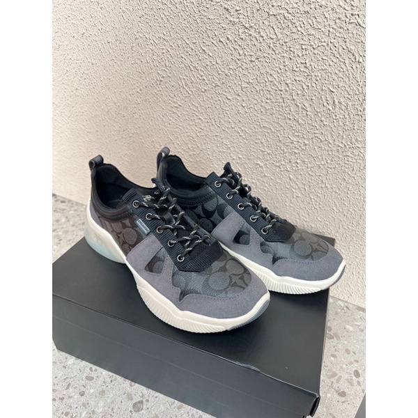 Jual Coach Citysole Runner Charcoal/Black Shoes | Shopee Indonesia