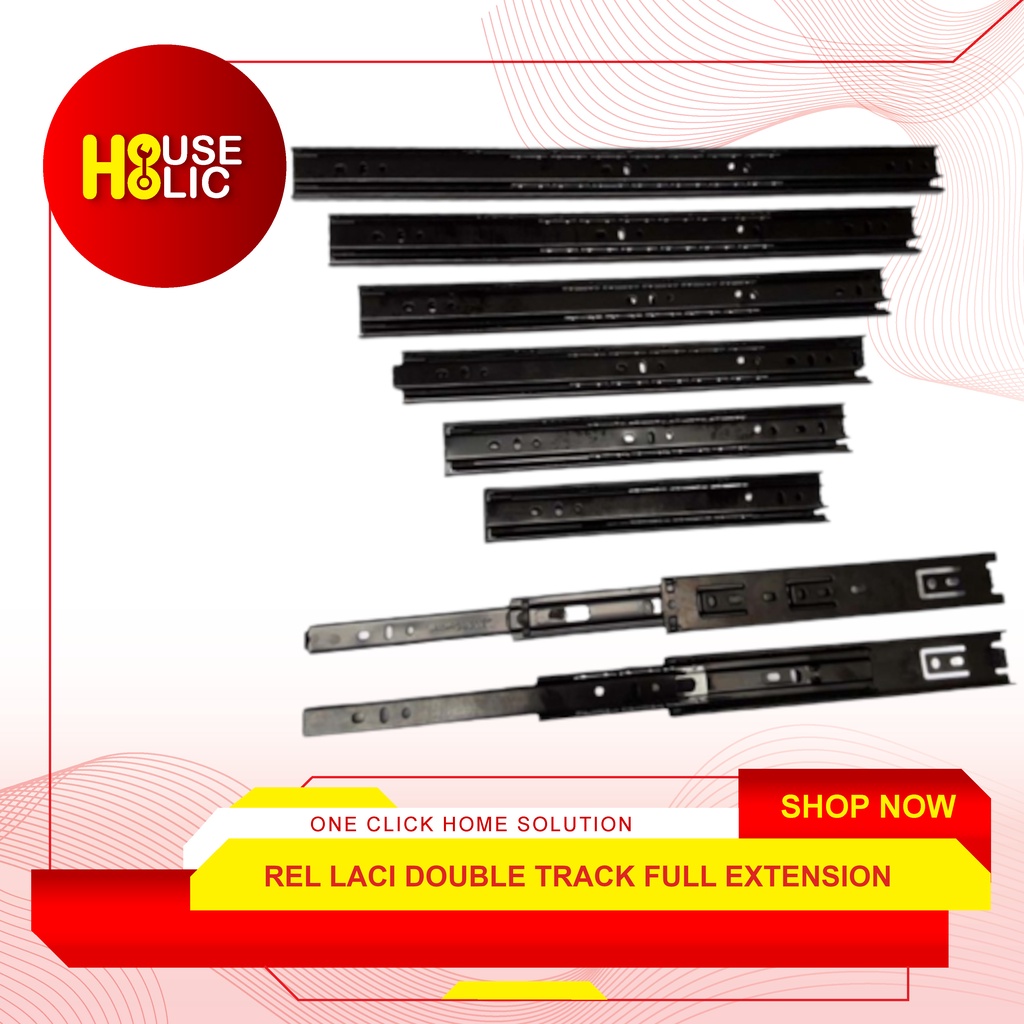 Jual Rel Laci Double Track Full Extension Lenaga Dobel Track | Shopee ...