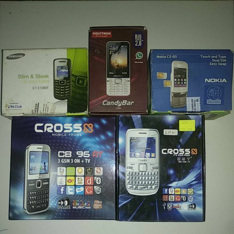 Jual Dosbox Dusbuk Borongan 5 Kotak Handphone Jadul Nokia Samsung ...