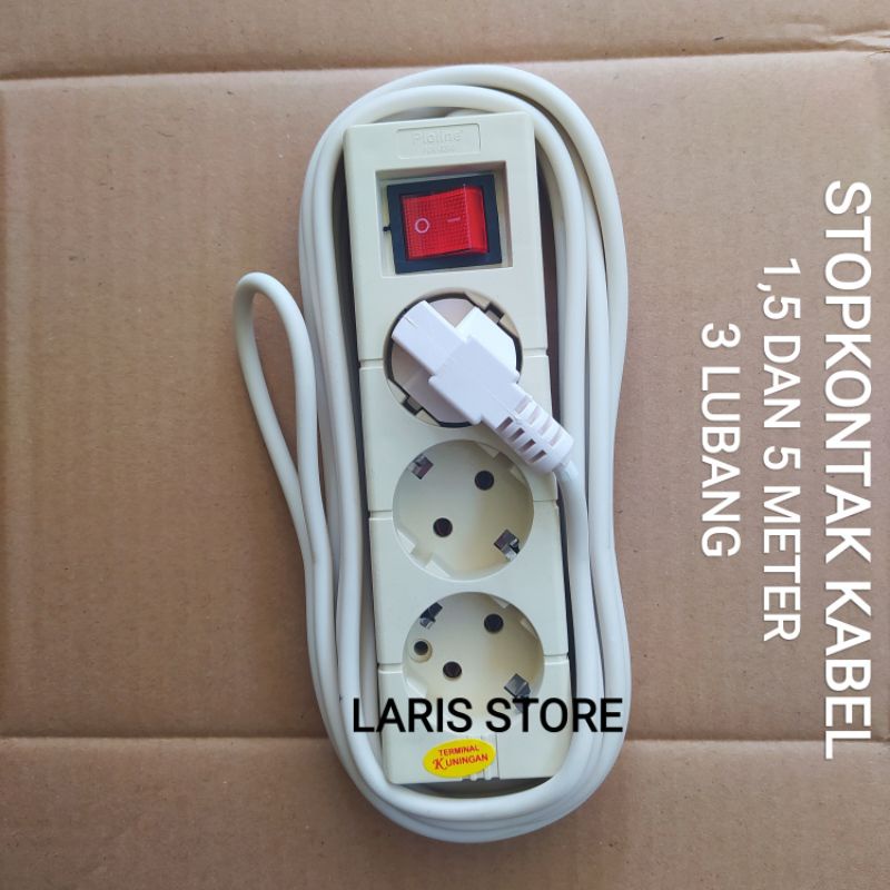 Jual Stopkontak Kabel Roll 1,5 Dan 5 Meter 3 Lubang Colokan Terminal ...