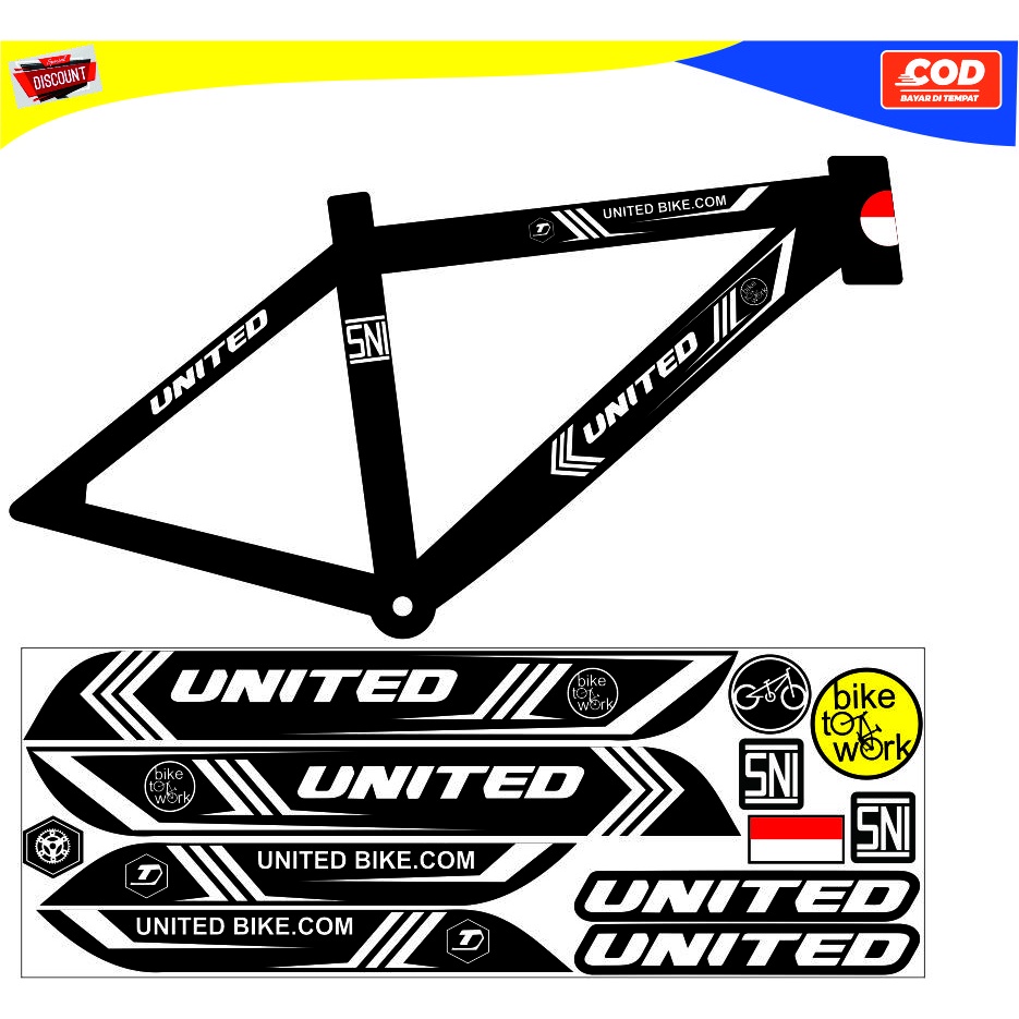 Jual POLET LIS MOTIF VARIASI SEPEDA ART STICKER/STRIPING CUSTOM SEPEDAH ...