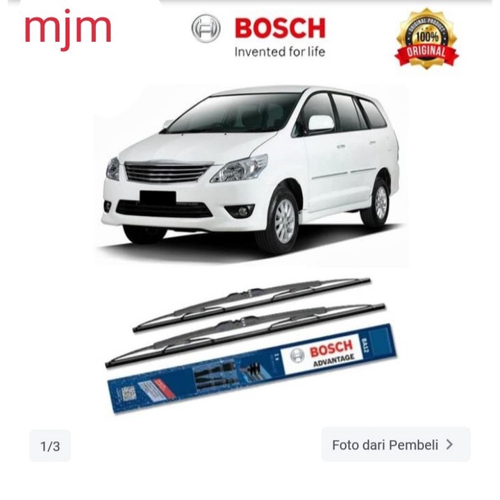 Jual Bosch Sepasang Wiper Kaca Mobil Toyota Kijang Innova Advantage 16