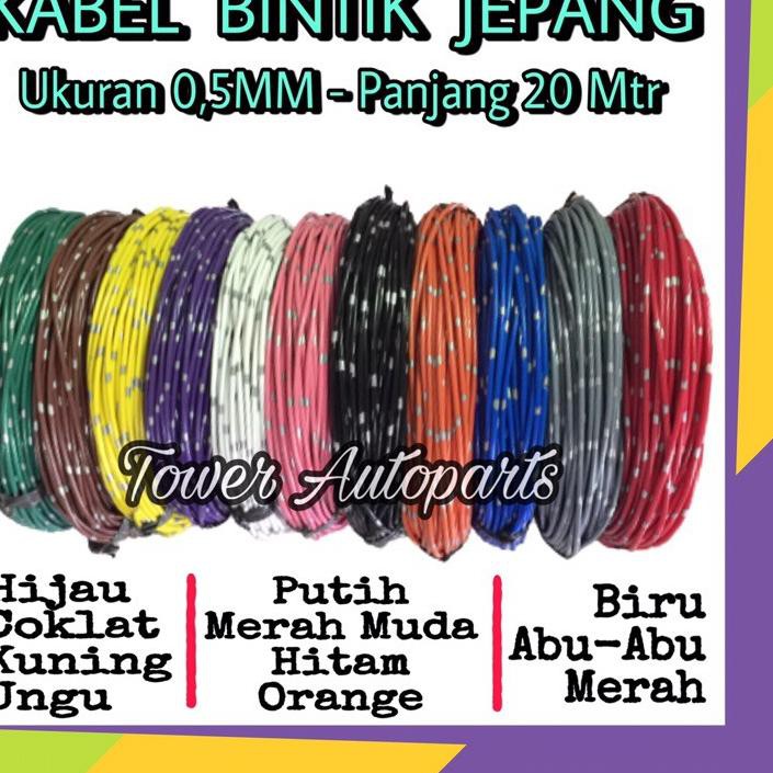 Jual HT3♚ Kabel Body / Kabel Bintik Jepang 0.5 MM / Kabel Serabut Mobil & Motor Kualitas Astra ...