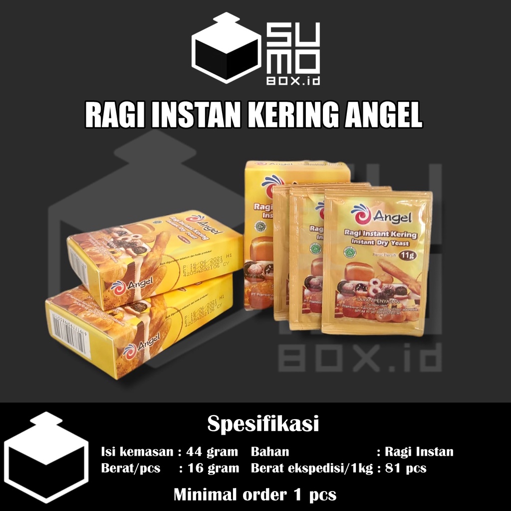 Jual Ragi instan ANGEL SACHET 11gr / yeast kering pengembang adonan ...