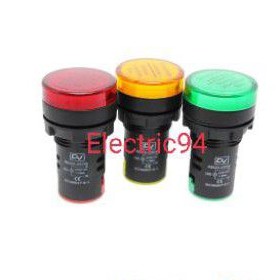 Jual Pilot lamp led 22mm 12vdc / 24vdc warna merah/kuning/hijau ...