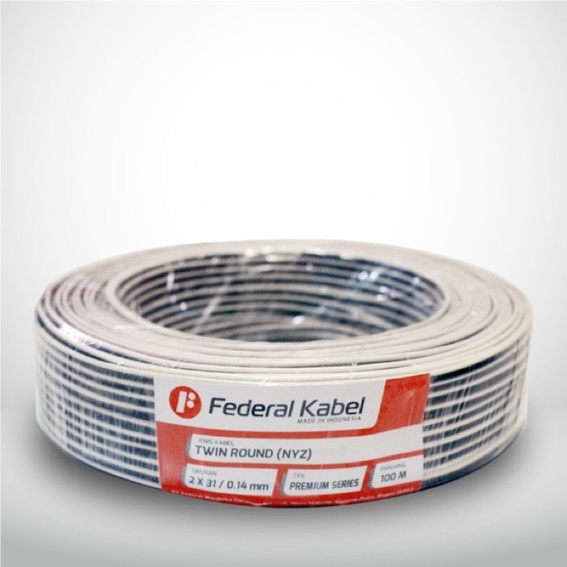 Jual Federal Kabel TWIN ROUND 2x31/0.14mm 100 meter | Shopee Indonesia
