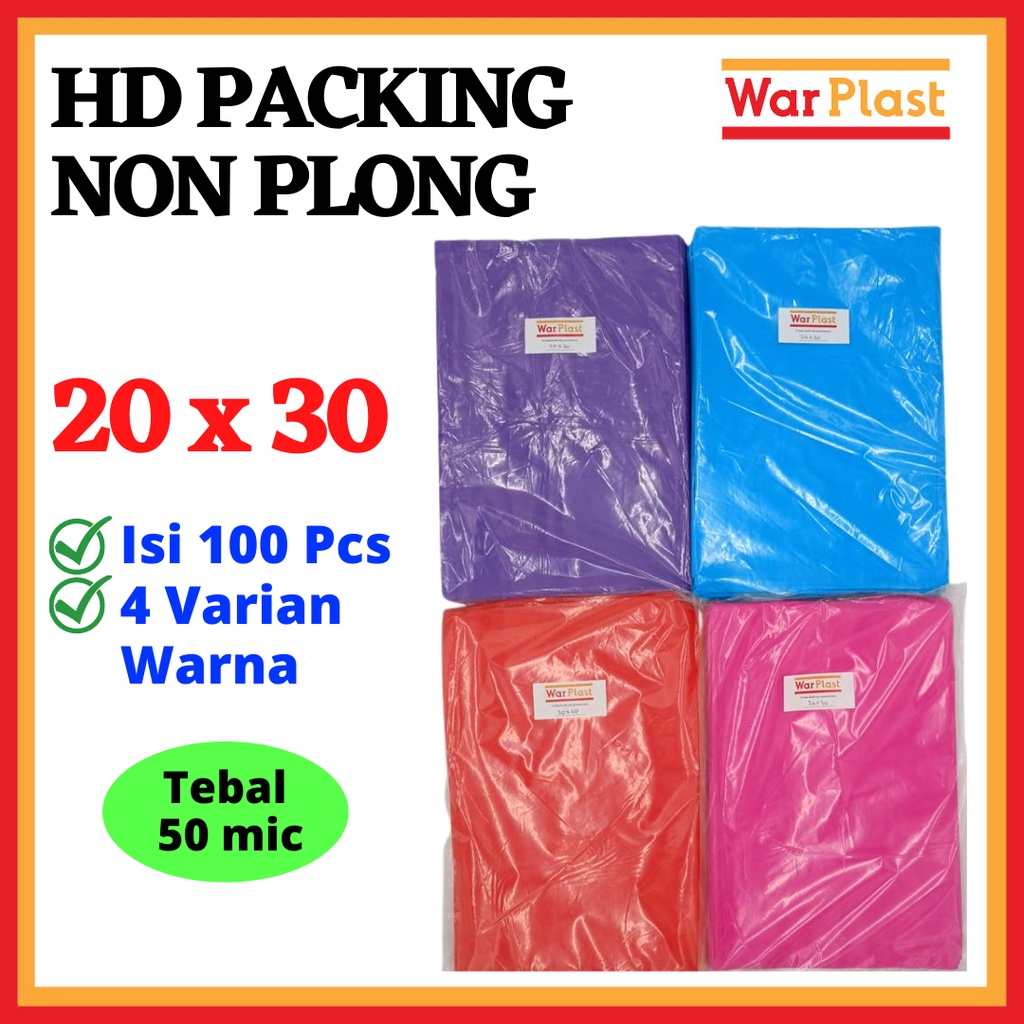 Jual Kantong plastik HD tanpa plong polos 20x30/ plastik packing ...