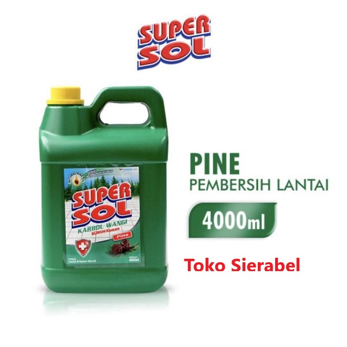 Jual KARBOL CARBOL WANGI SUPERSOL PINE 4 LITER ORIGINAL | Shopee Indonesia
