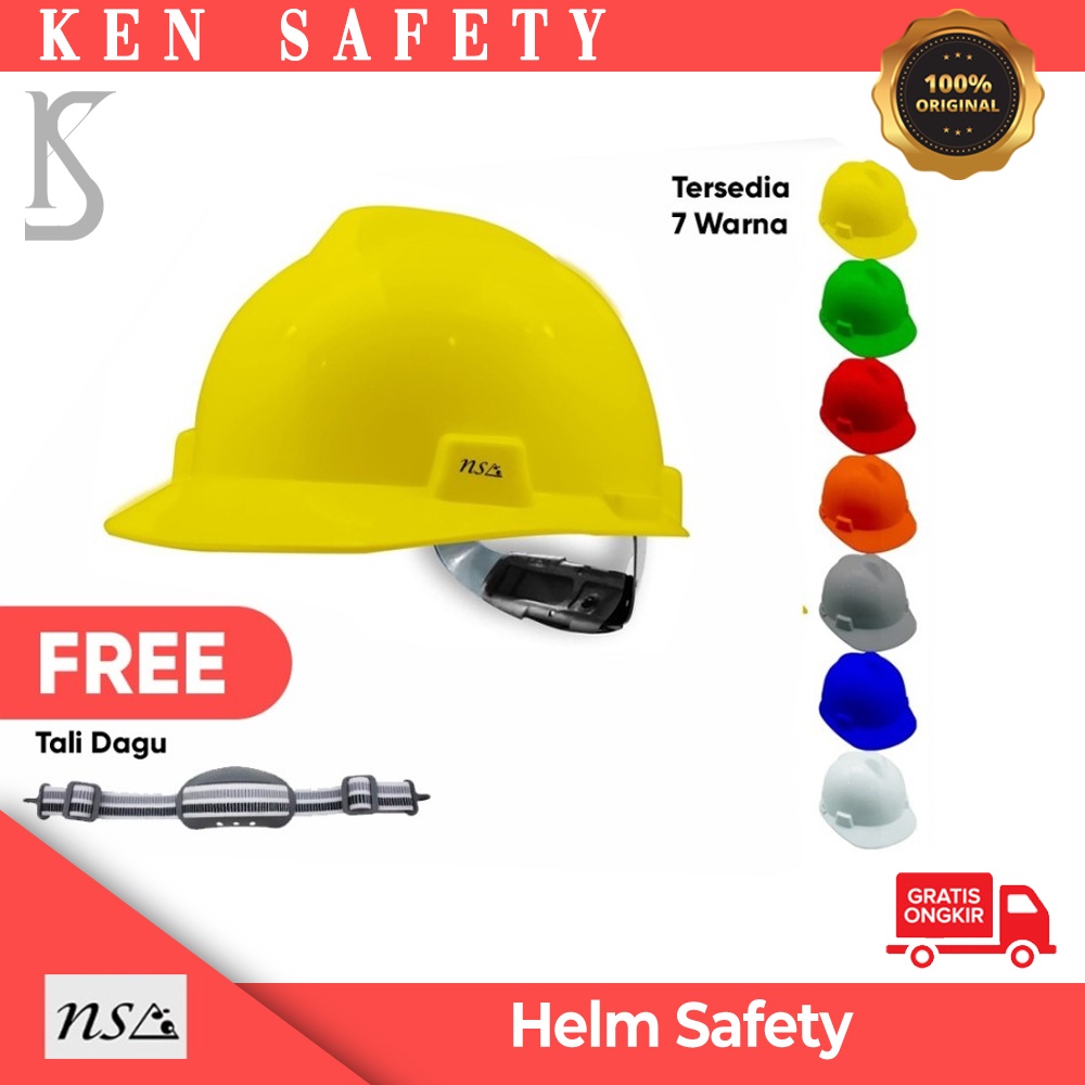 Jual Topi Helm Proyek Helm Safety Kerja NSA Fastrac Putar SNI | Shopee ...