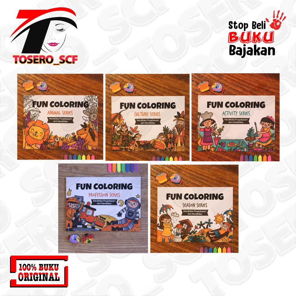 Jual Buku Anak Mewarnai - FUN COLORING ACTIVITY SERIES, SEASON, CULTURE ...