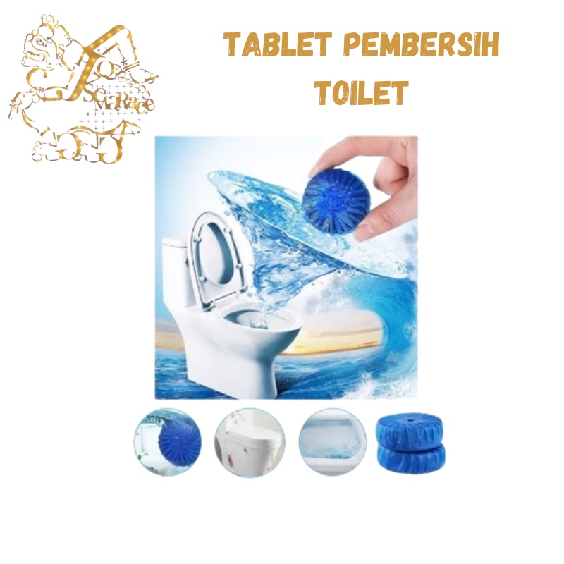 Jual TABLET BIRU PEMBERSIH DAN PEWANGI CLOSET TOILET ISI 10 PCS ...