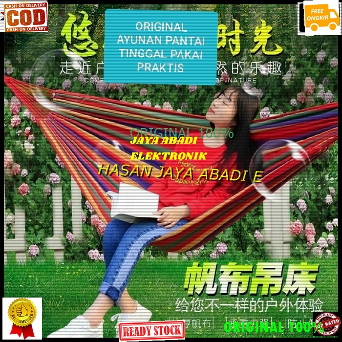 Jual J199 ORIGINAL AYUNAN PANTAI GANTUNGAN KASUR TIDUR SANTAI STAND ...