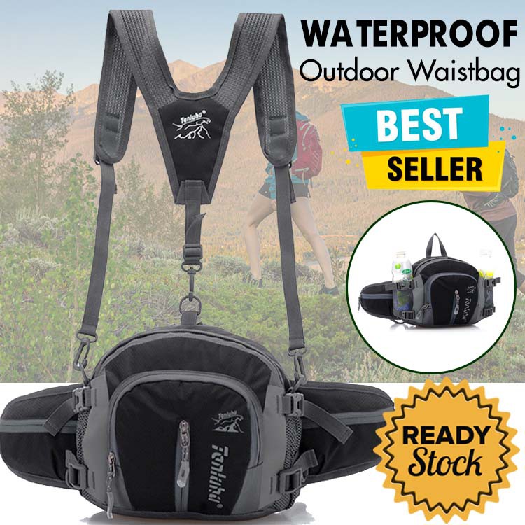 Jual Tas Pinggang Pria 2 in 1 Tanl Model Bladder Waistbag Gunung Hiking ...