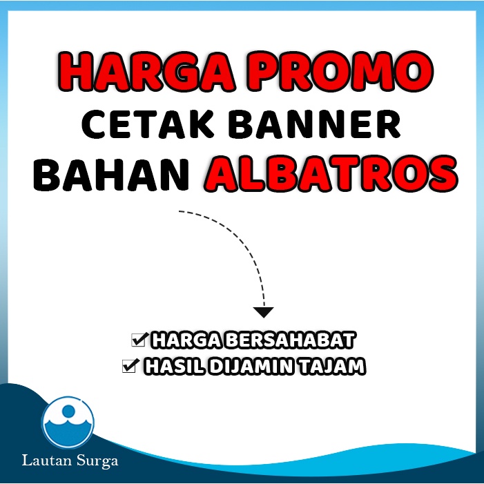 Jual Cetak Banner Albatros Harga Per 1 Meter Laminasi Glossy / Doff ...