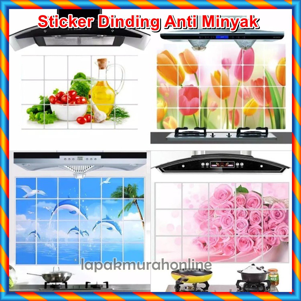 Jual Wallpaper Sticker Dinding Anti Minyak / Stiker Dinding dapur ...