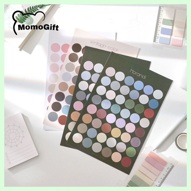 Jual Stiker Kertas Dekor MACARON DOTS Aesthetic Paper Sticker DIY ...