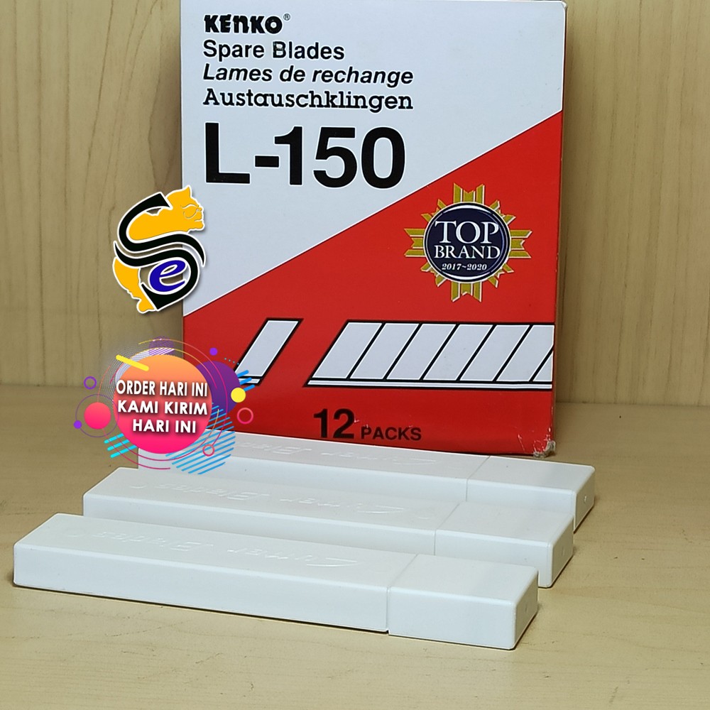 Jual Isi Ulang Cutter Besar Merk Kenko L-150 1Box isi 12 Pack, 1Pack ...