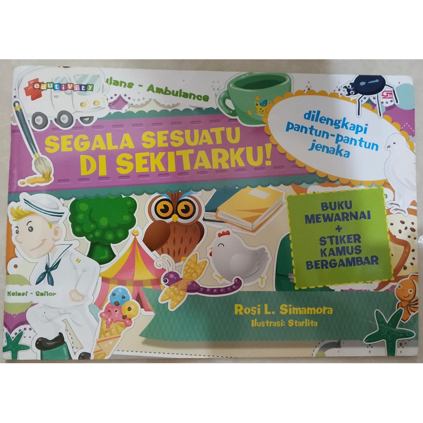 Jual Buku Mewarnai + Sticker Kamus Bergambar Segala Sesuatu Di ...